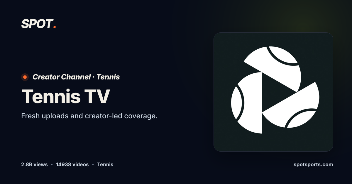 Tennis TV Videos & Content | Spot Sports
